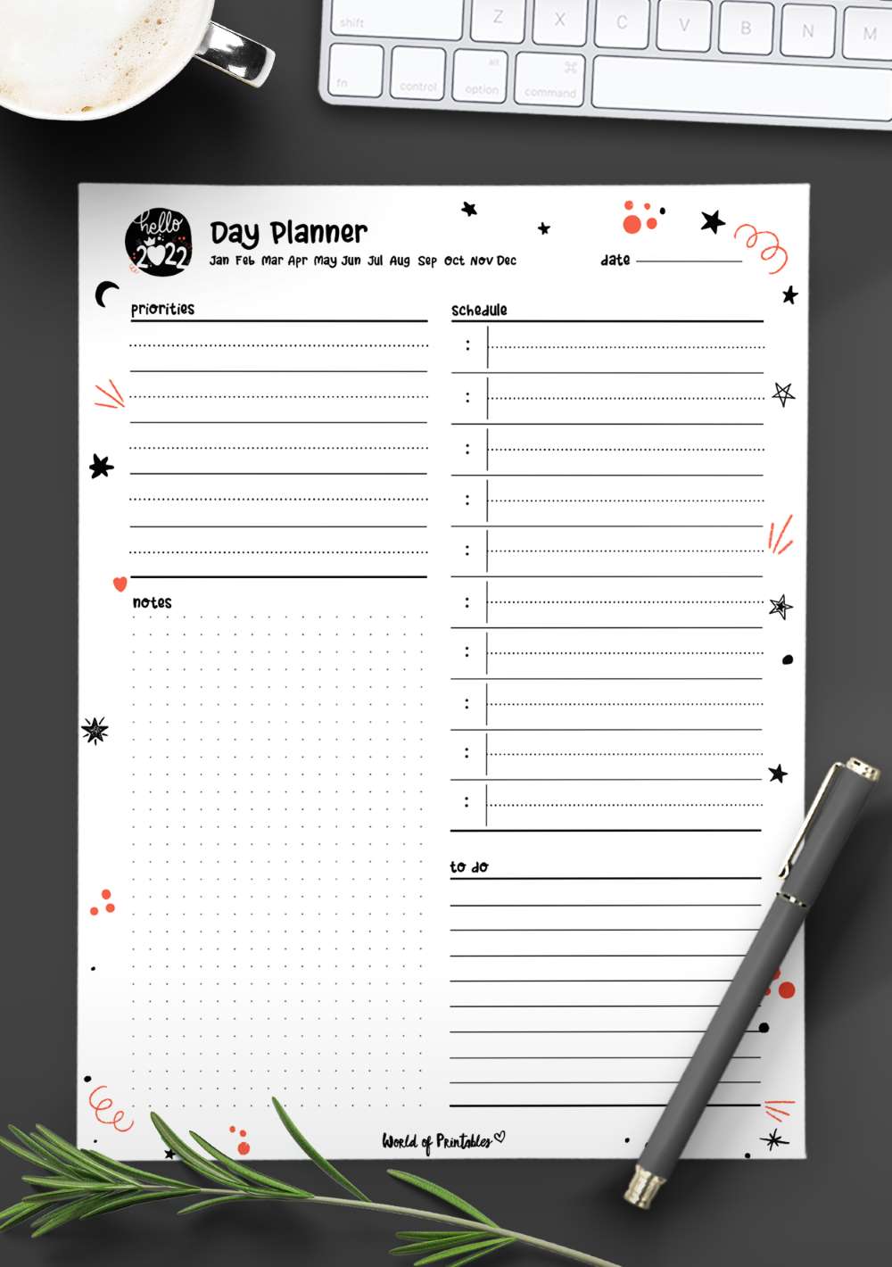 108 Cute Planner Pages To Print For Free - World of Printables