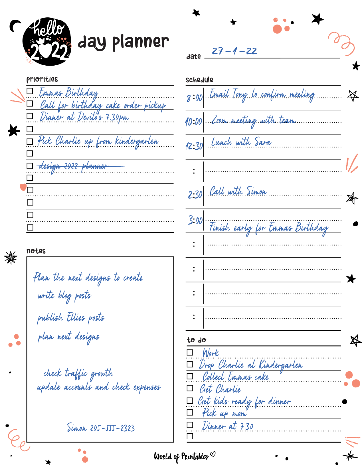 108 Cute Planner Pages To Print For Free - World of Printables