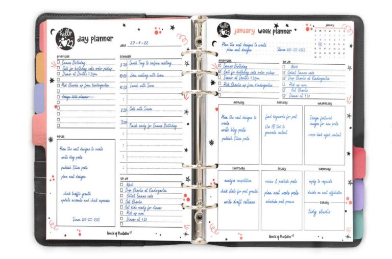 108 Cute Planner Pages To Print For Free - World Of Printables