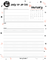 Free Cute February Calendar & Planner Printable Set - World of Printables