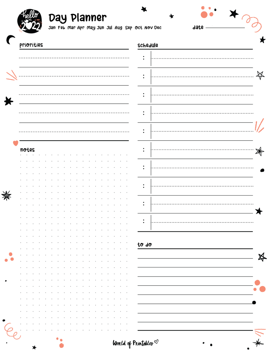 108 Cute Planner Pages To Print For Free - World of Printables