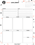 Free Cute March Calendar & Planner Printable Set - World of Printables