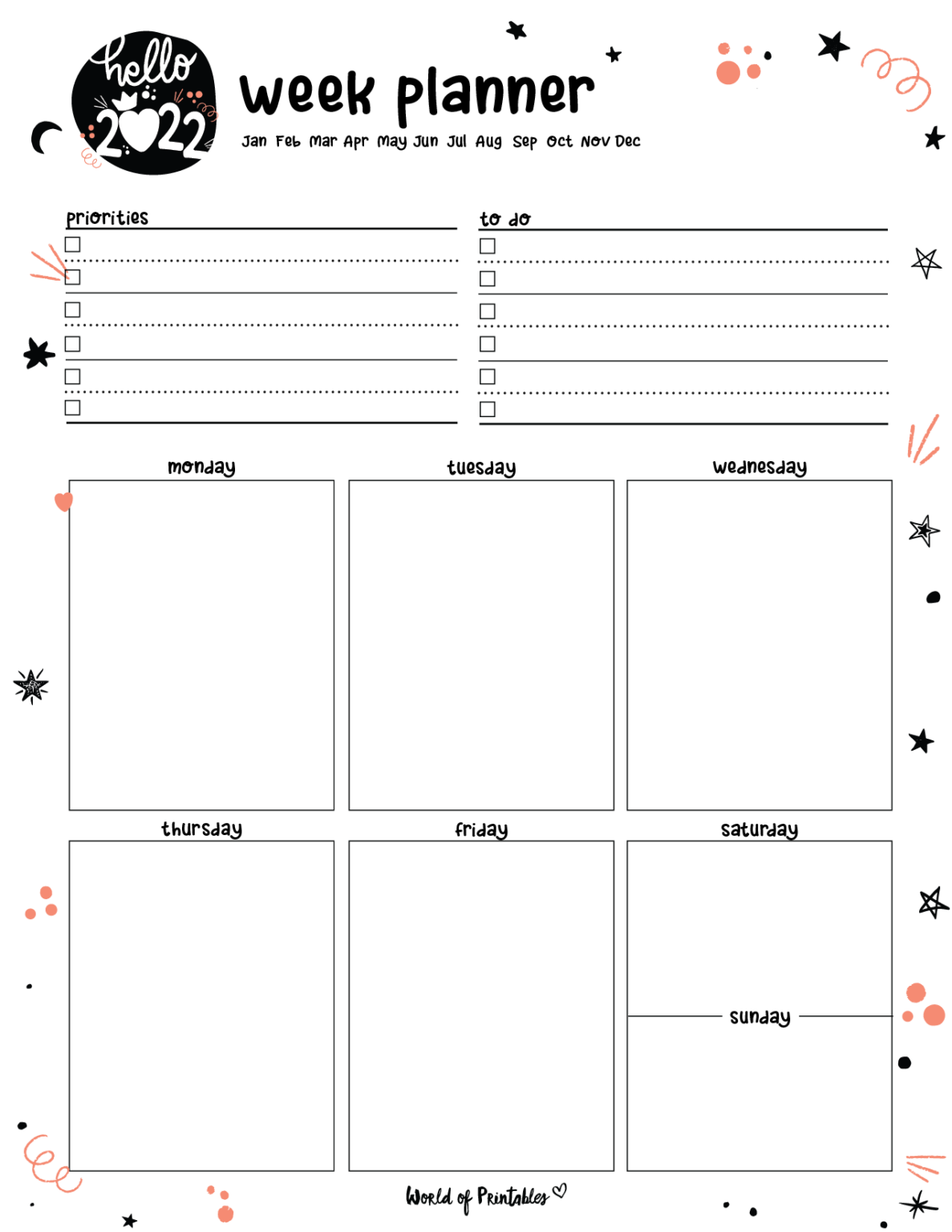108 Cute Planner Pages To Print For Free - World of Printables