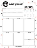 Free Cute February Calendar & Planner Printable Set - World of Printables