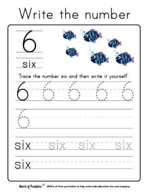 Number Tracing | 165 Free Printable Worksheets