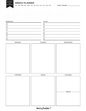 Work From Home Planner