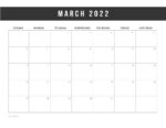 Free Printable March 2022 Calendars - World of Printables