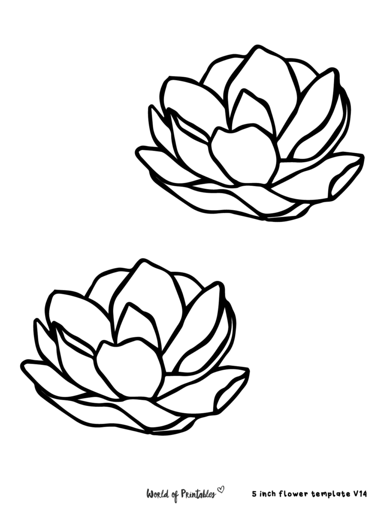 60 Best Free Flower Templates - World of Printables