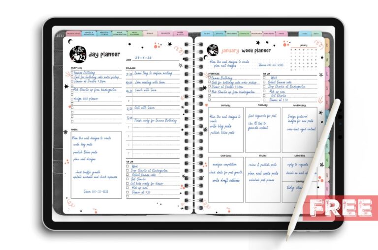 Digital Planner For iPad | With Over 100 Cute Pages - World of Printables