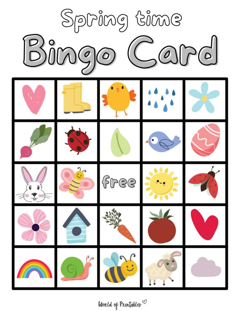 Spring Printables Templates & Worksheets - World of Printables