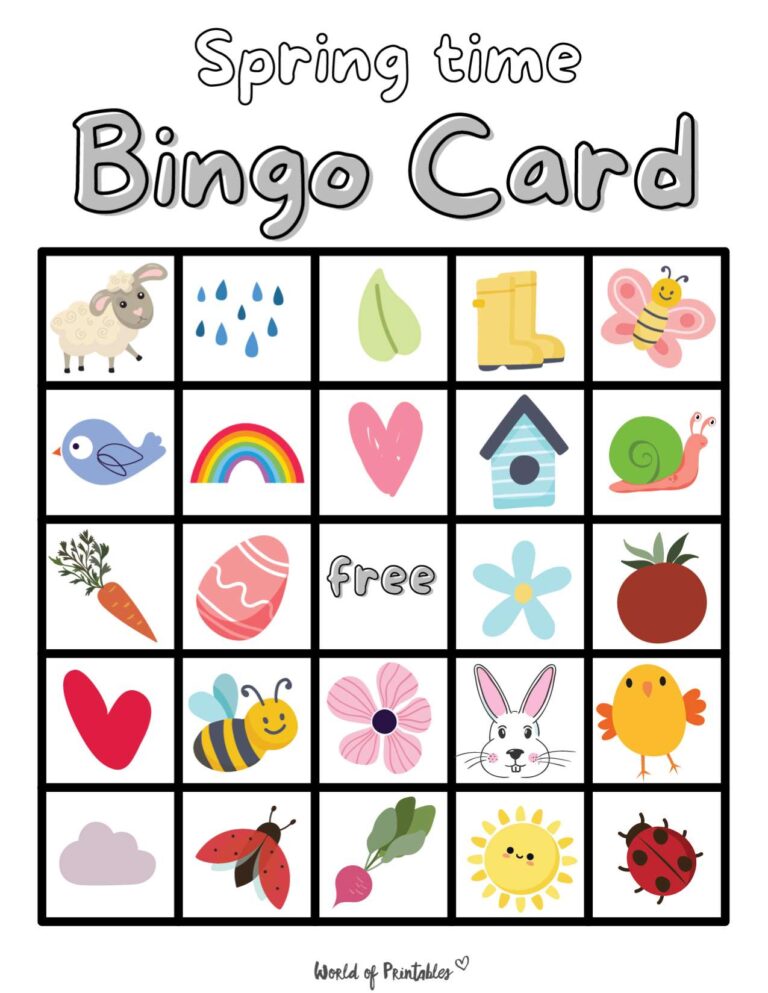 Spring Printables Templates & Worksheets - World of Printables