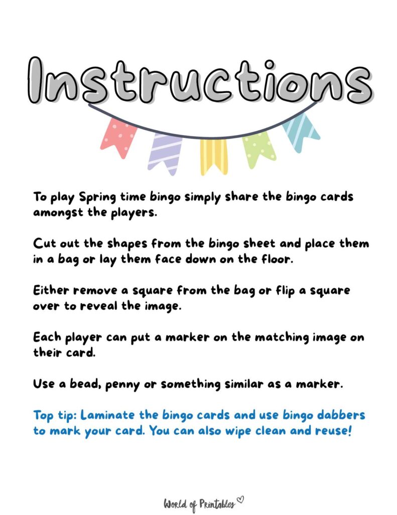 Spring Printables Templates & Worksheets - World of Printables