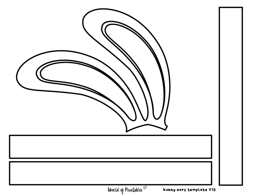 Bunny Ears Template - 30 Printable Bunny Ears Outlines To Cut Out