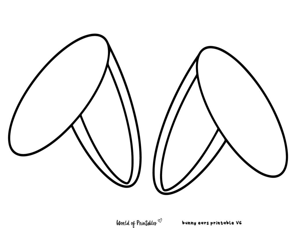 Bunny Ears Template - 30 Printable Bunny Ears Outlines To Cut Out