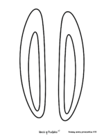 Bunny Ears Template - 30 Printable Bunny Ears Outlines To Cut Out
