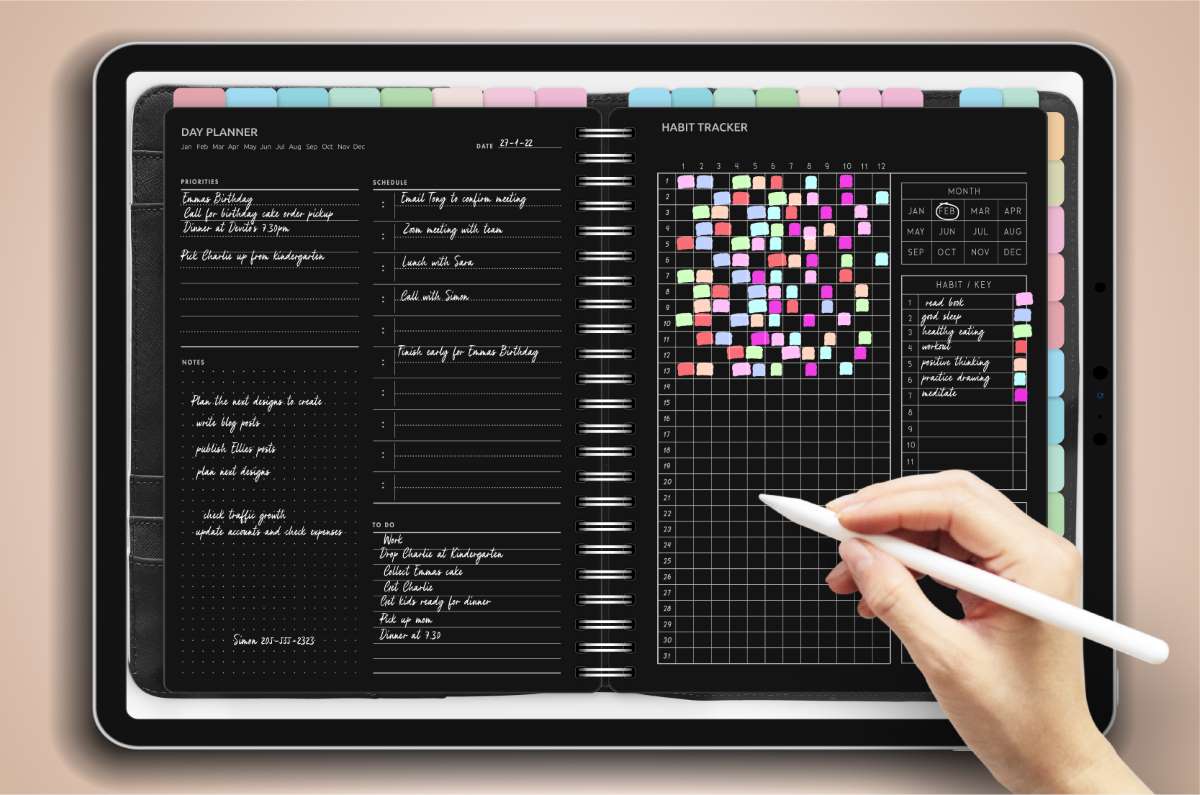 Free Digital Bullet Journal With Black Pages - World of Printables