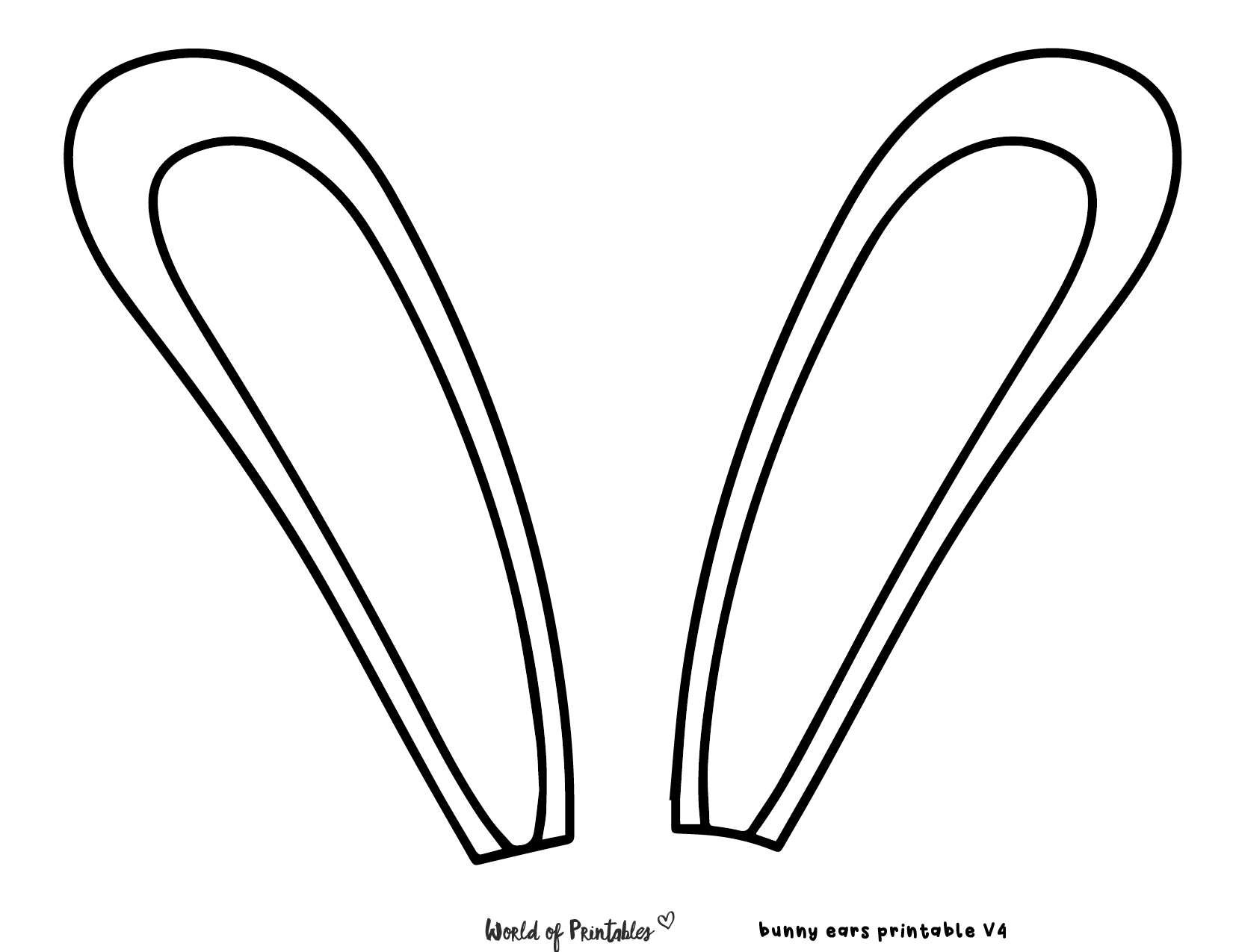 Bunny Ears Template Printable