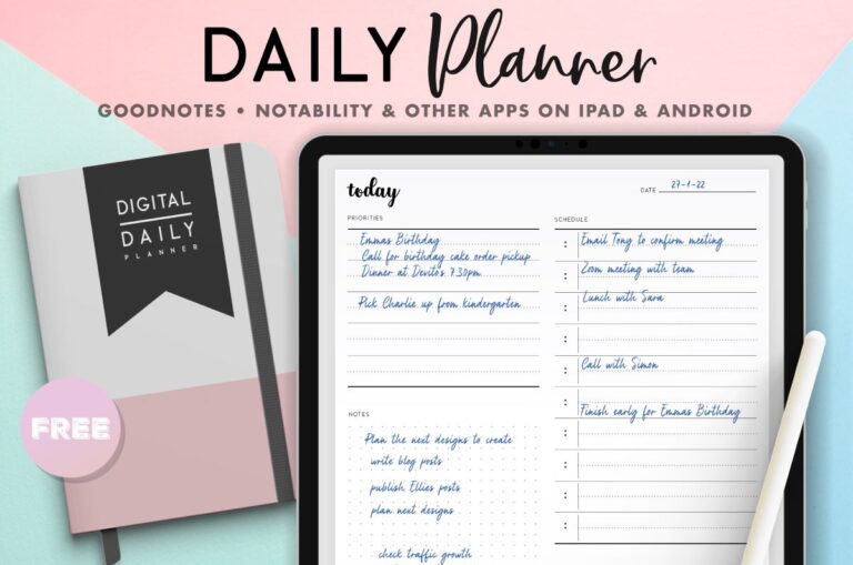 Digital Monthly Planner - Stylish & Free - World of Printables