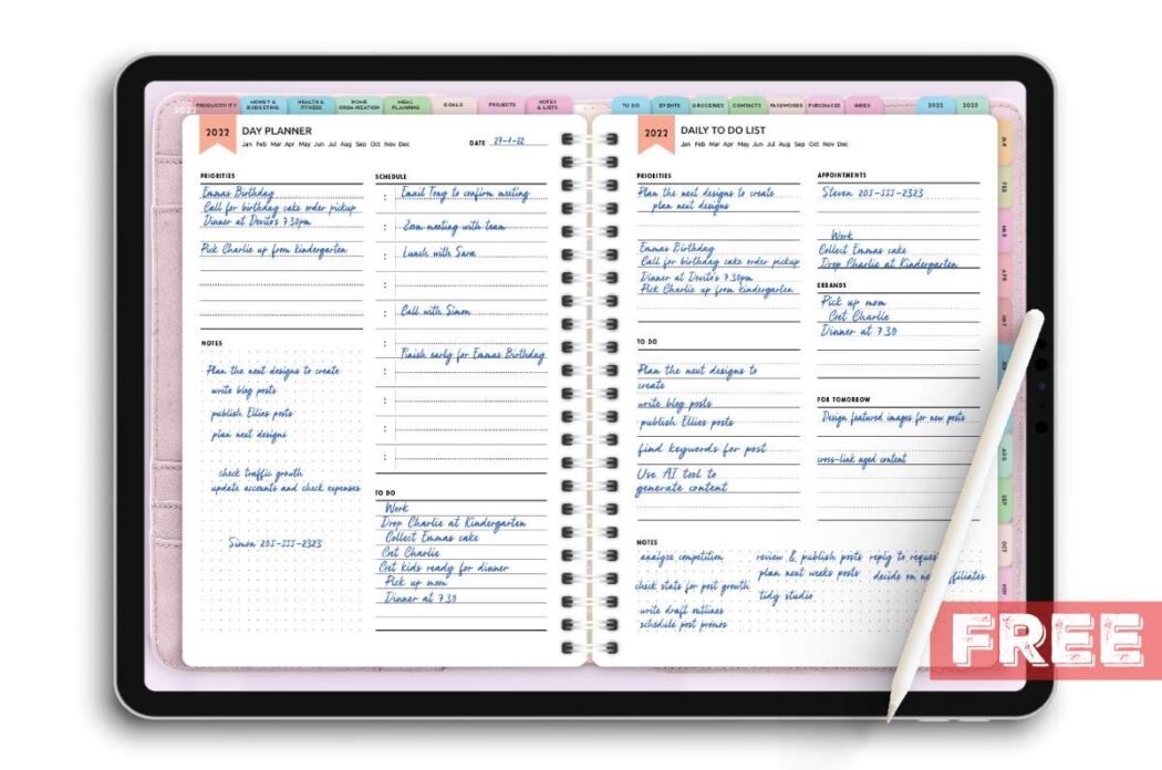Free Digital Planner For 2022 - World of Printables