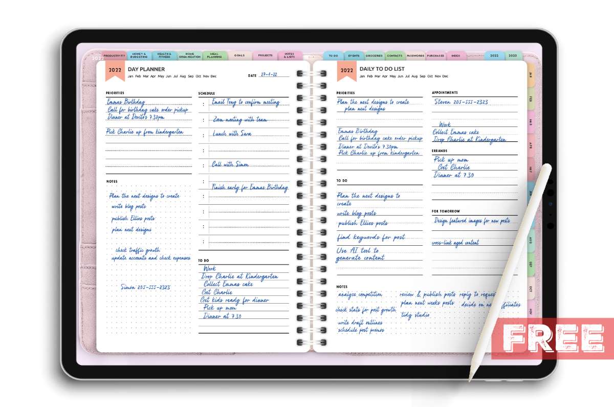 Free Digital Planner For 2022 - World of Printables