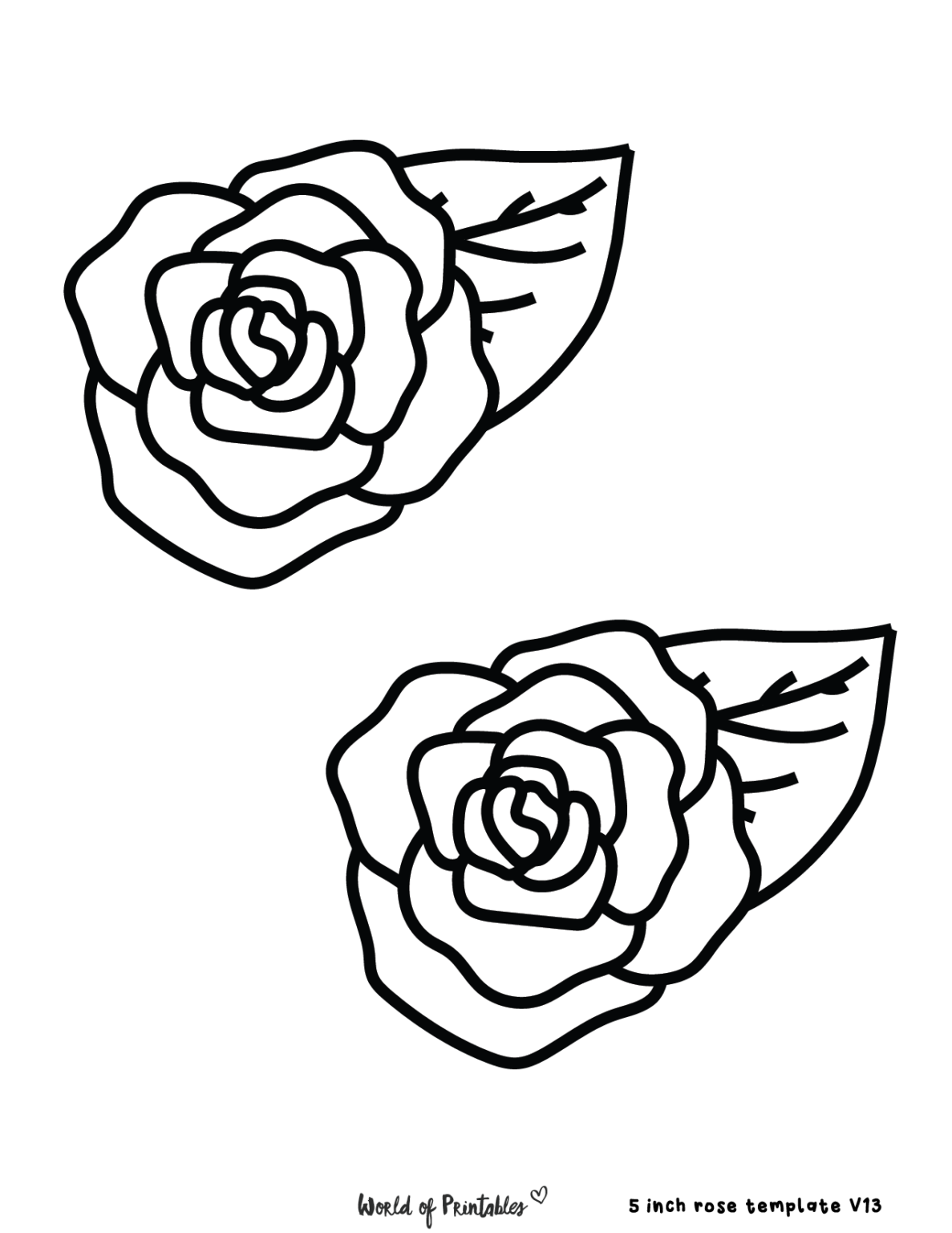Rose Template: 68 Styles For Fun Activities & Crafts - World of Printables