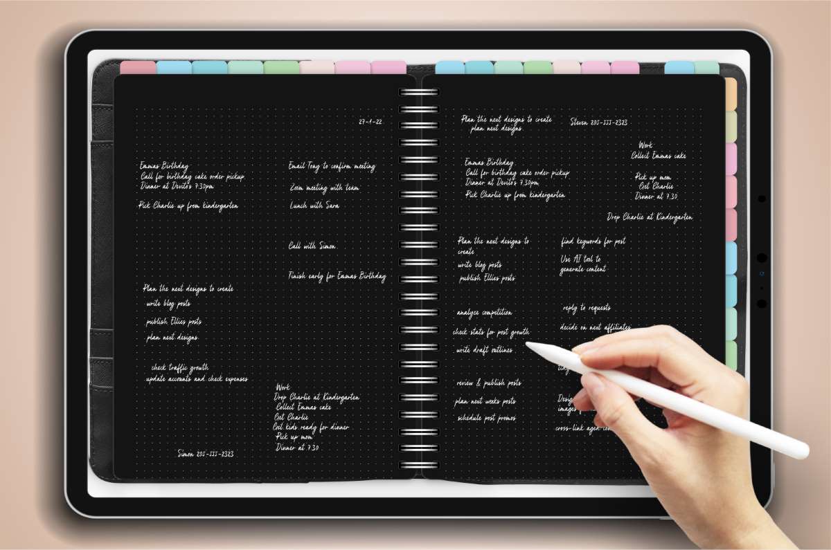 Free Digital Bullet Journal With Black Pages - World of Printables
