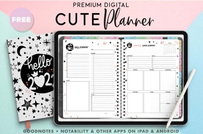 Digital Planners - 10 of the best in 2022, all free! - World of Printables