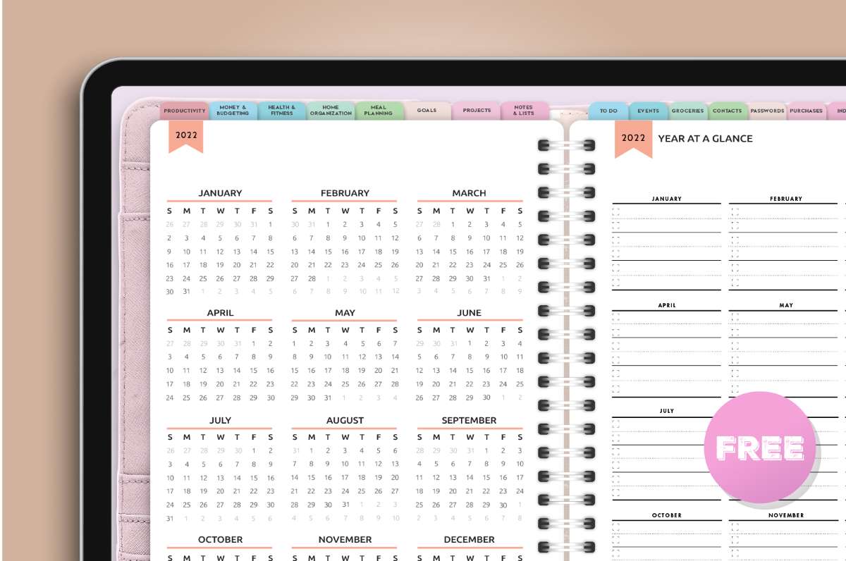 Free Digital Planner For 2022 - World of Printables