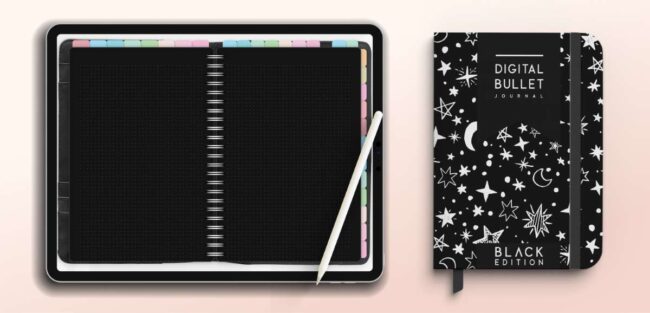 Free Digital Bullet Journal With Black Pages - World of Printables
