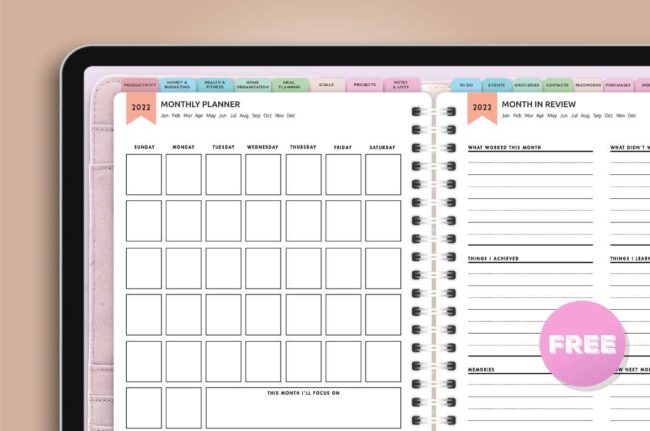 Free Digital Planner For 2022 - World of Printables