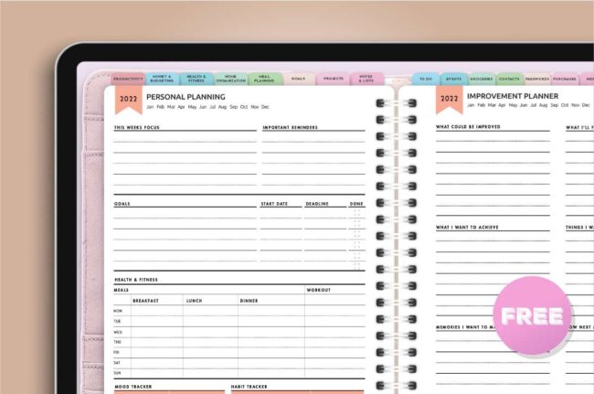 Free Digital Planner For 2022 - World of Printables