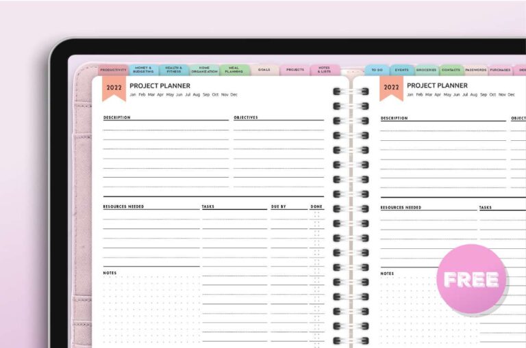 Free Digital Planner For 2022 - World of Printables