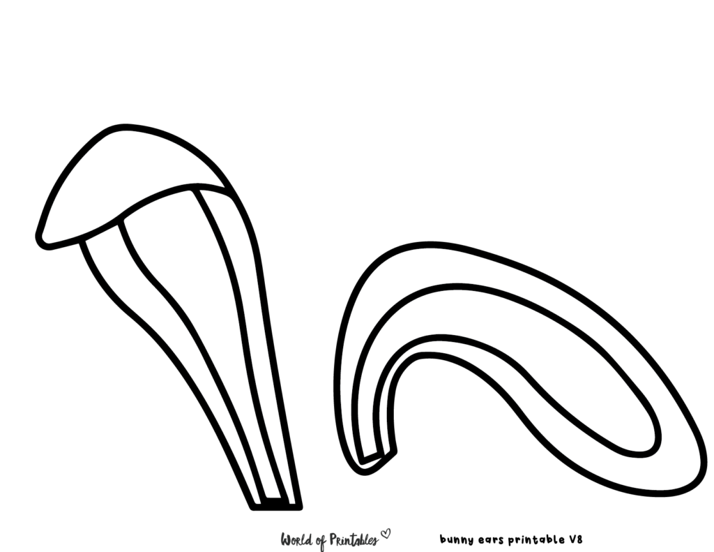 Bunny Ears Template - 30 Printable Bunny Ears Outlines To Cut Out