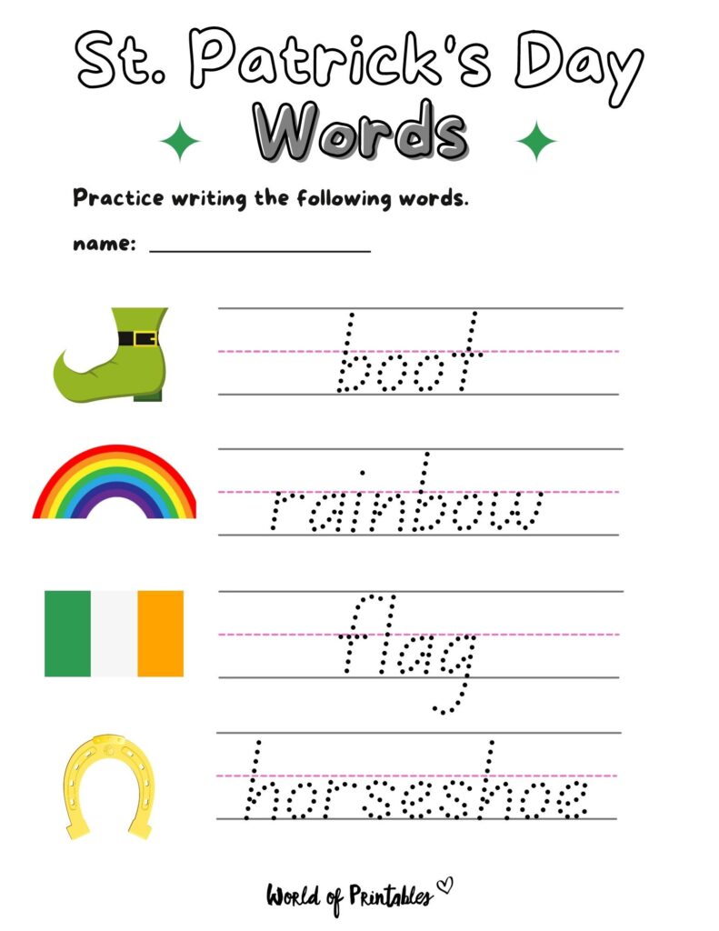 St Patrick's Day Printables - World of Printables