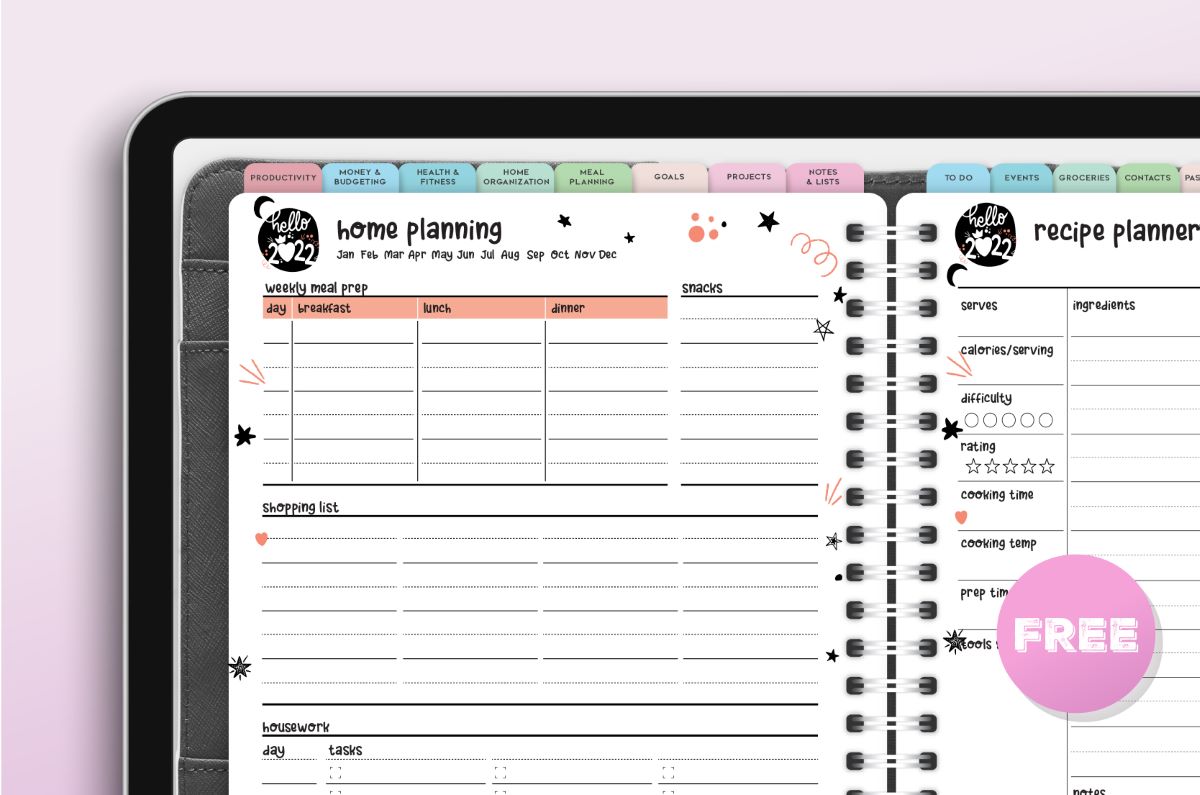 Digital Planner For iPad | With Over 100 Cute Pages - World of Printables