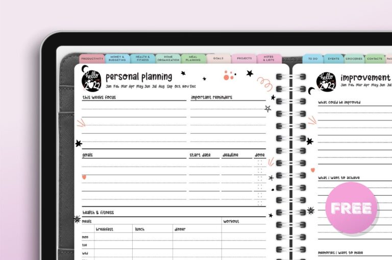 Digital Planner For iPad | With Over 100 Cute Pages - World of Printables