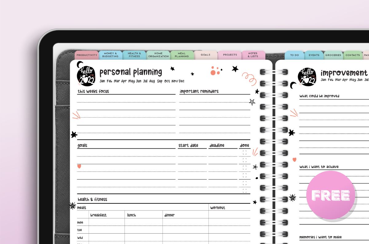Digital Planner For iPad | With Over 100 Cute Pages - World of Printables