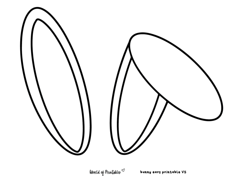 Bunny Ears Template - 30 Printable Bunny Ears Outlines To Cut Out