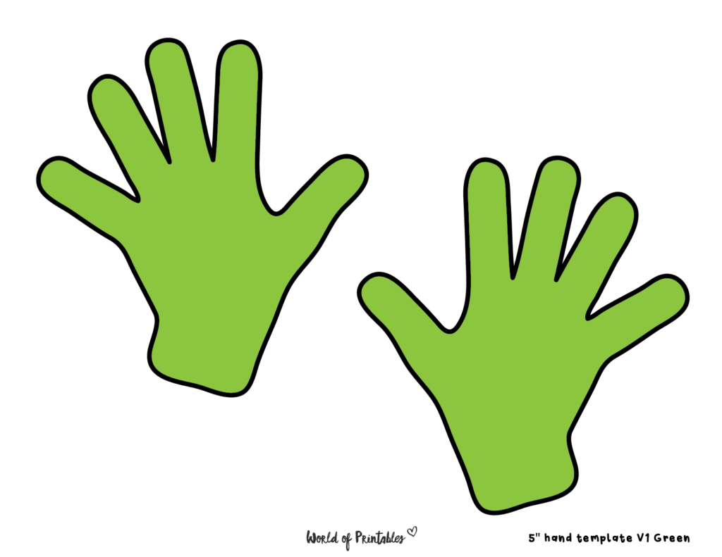 32 Hand Outline Printable Templates - World of Printables
