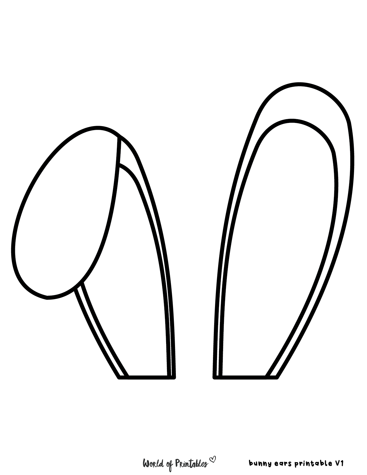Printable Bunny Ears