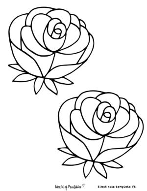 Rose Template: 68 Styles For Fun Activities & Crafts - World of Printables