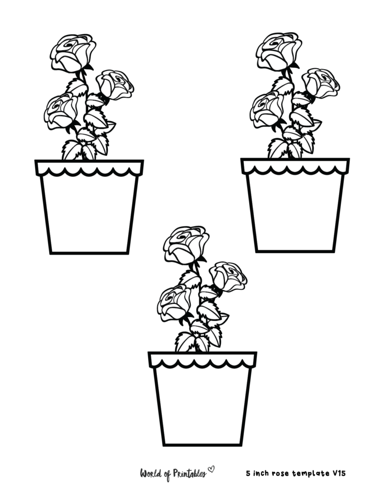 Rose Template: 68 Styles For Fun Activities & Crafts - World of Printables