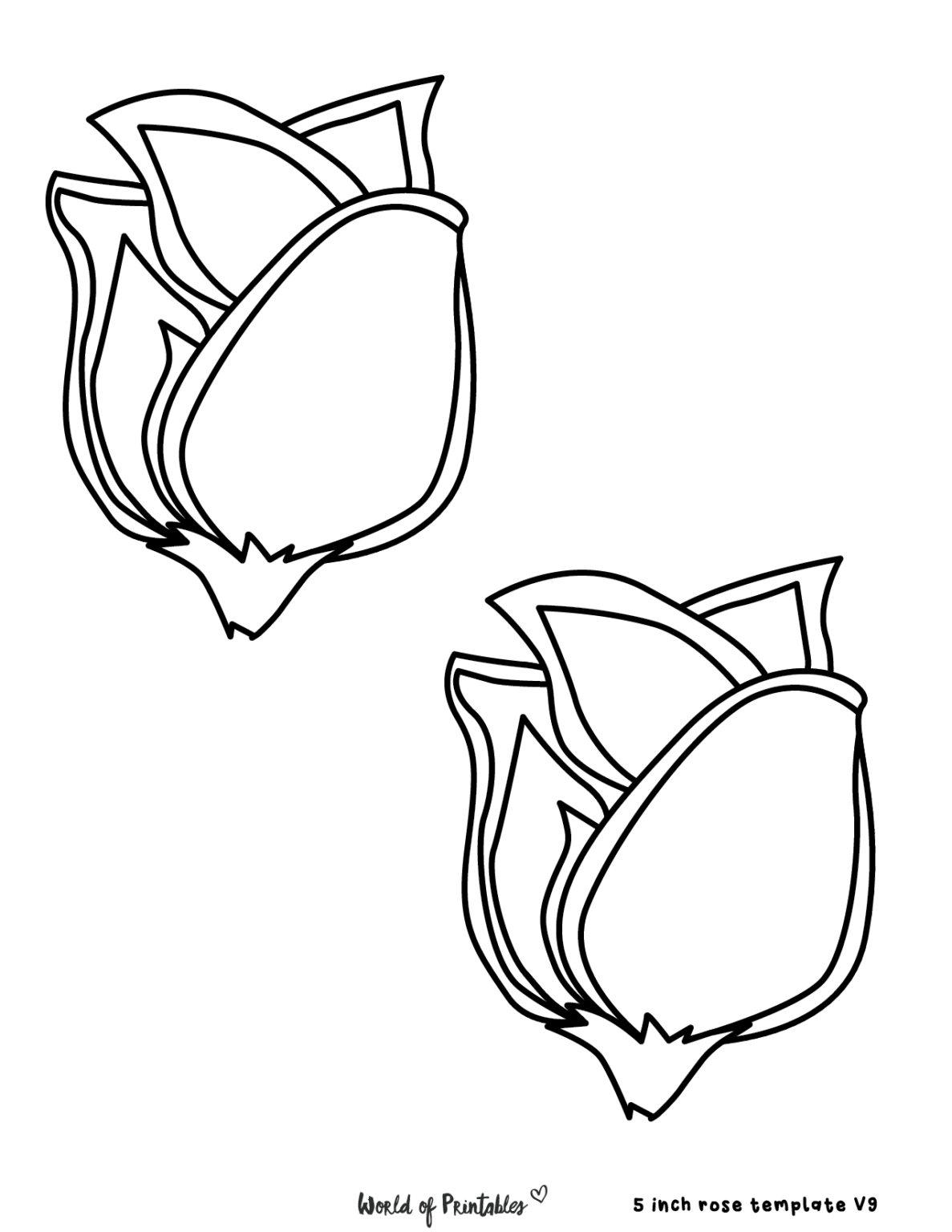 Rose Template: 68 Styles For Fun Activities & Crafts - World of Printables