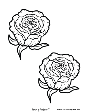 Rose Template: 68 Styles For Fun Activities & Crafts - World of Printables