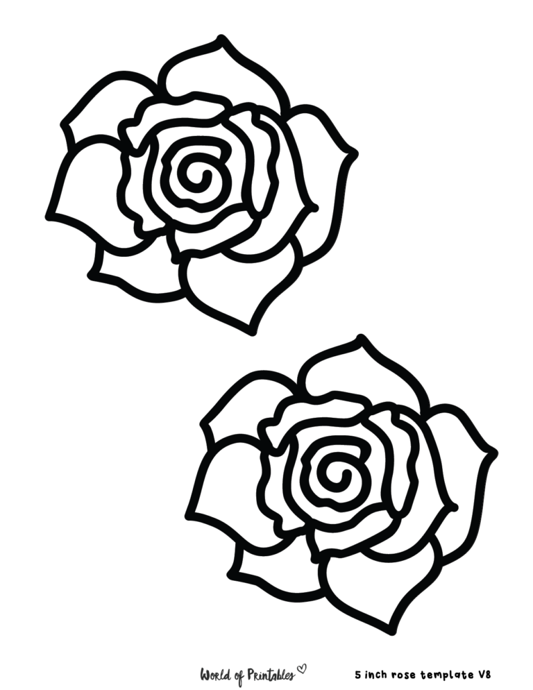 Rose Template: 68 Styles For Fun Activities & Crafts - World of Printables