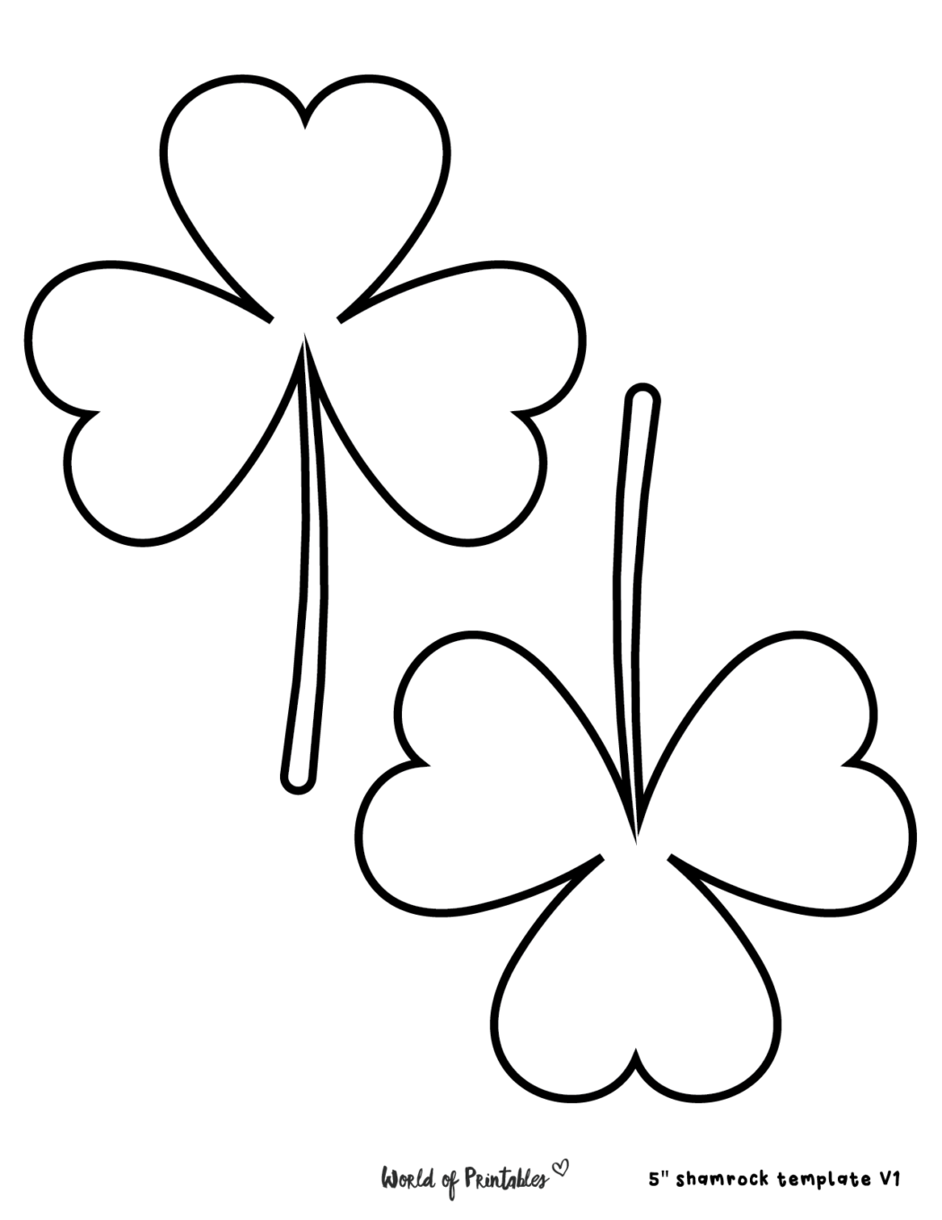 Shamrock Templates for Crafts - World of Printables
