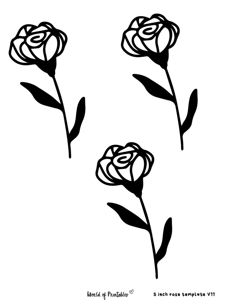 Rose Template: 68 Styles For Fun Activities & Crafts - World of Printables