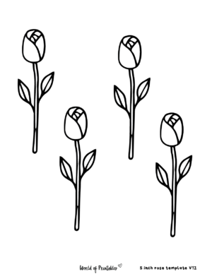 Rose Template: 68 Styles For Fun Activities & Crafts - World of Printables