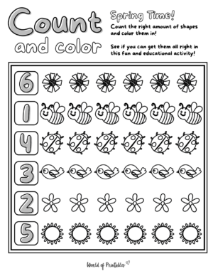 Spring Printables Templates & Worksheets - World of Printables