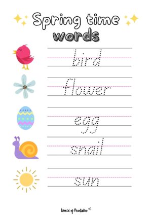 Spring Printables Templates & Worksheets - World of Printables